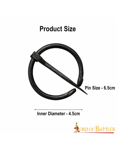 Fibule de cape médiévale en fer forgé ⚔️ Boutique Épées