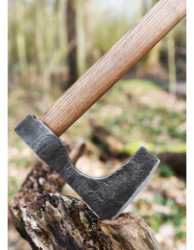 Hache viking en acier forgé à la main, type C (60 cm.) ⚔️ Boutique Épées